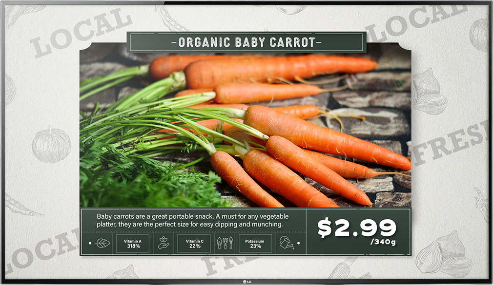 Grocery Digital Signage - Dynamic and Easy-to-Use
