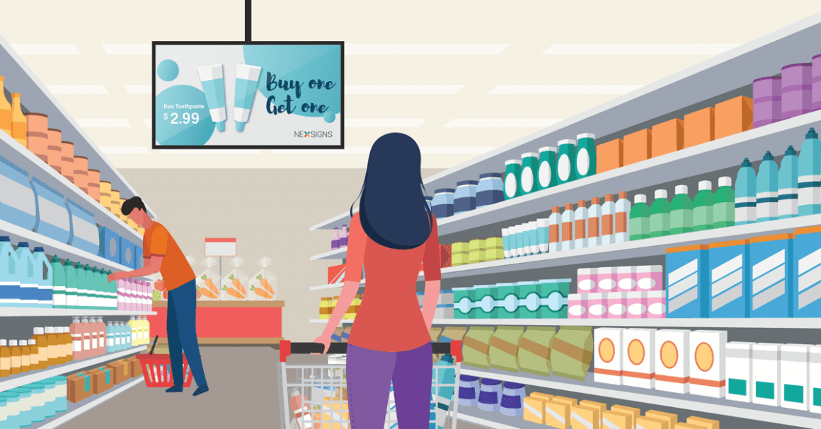 Discover Top 6 Locations for Grocery Store Digital Signage